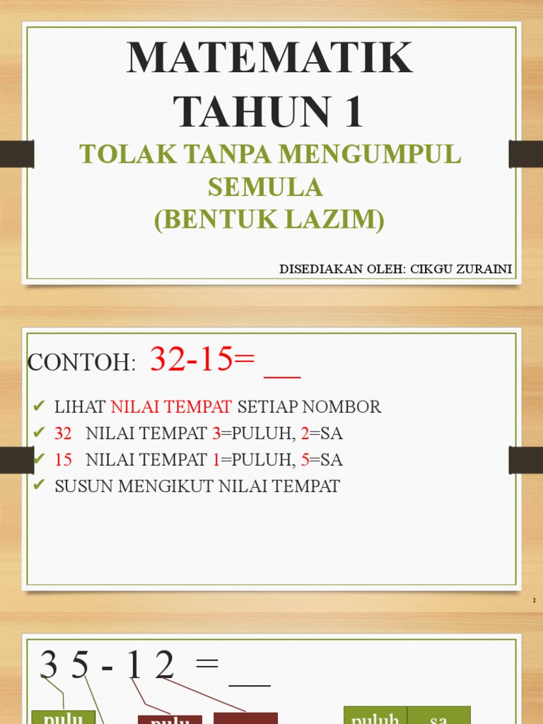 Tolak Tanpa Mengumpul Semula | PDF