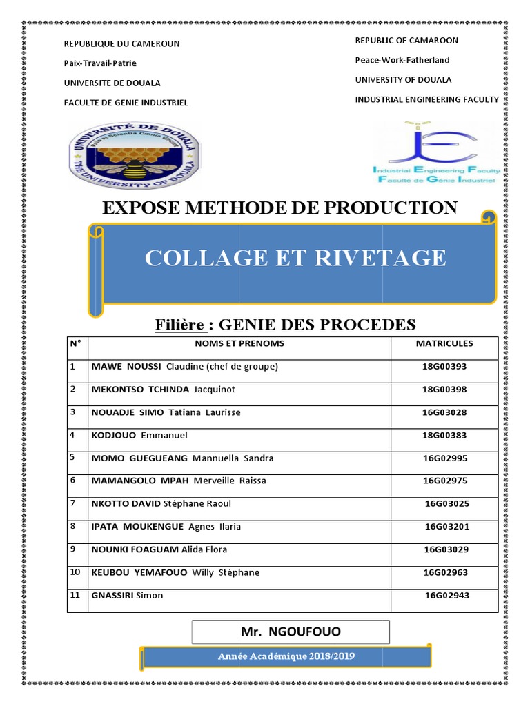 Expose de Methode de Production | PDF | Rivet | Matériaux de construction