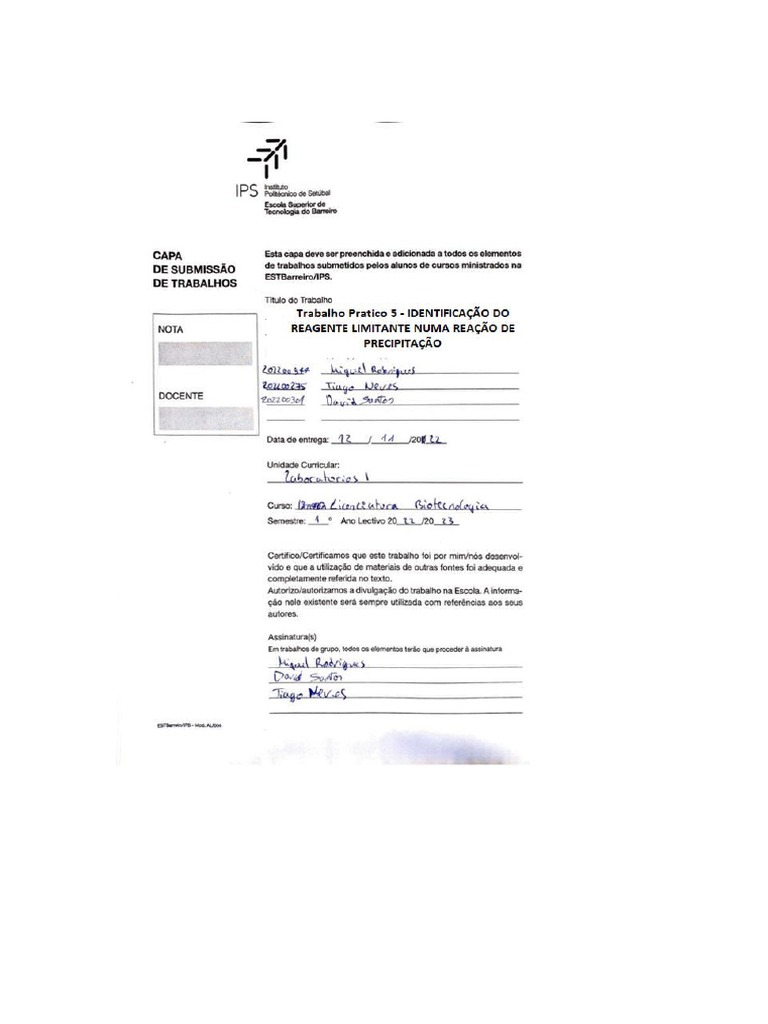 Relat - TP5 - GrupoIII - BioT12 - LabI2022-23 | PDF