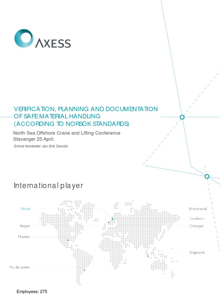 Presentation - Verification, Planning and Documentation of Safe Material Handling (According To ...