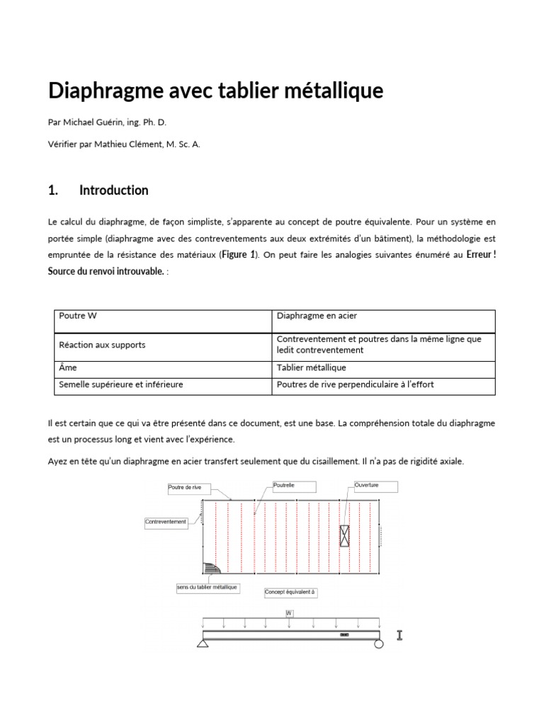 Calculs de diaphragme en acier | PDF | Flexion (matériau) | Contrainte ...