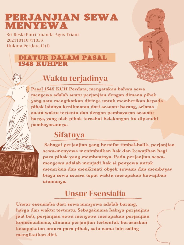 Perjanjian Sewa Menyewa dalam KUH Perdata | PDF