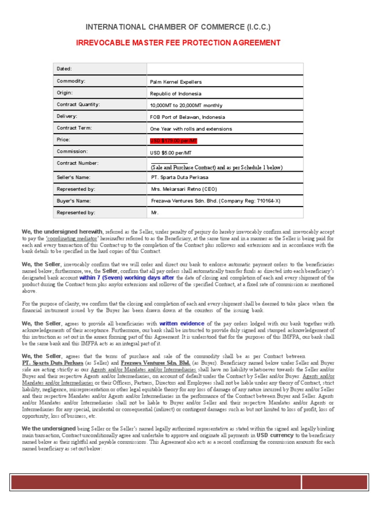 Draft Fee Protection Agreement-Letter of Engagement-PT - SDP-Vin | PDF ...