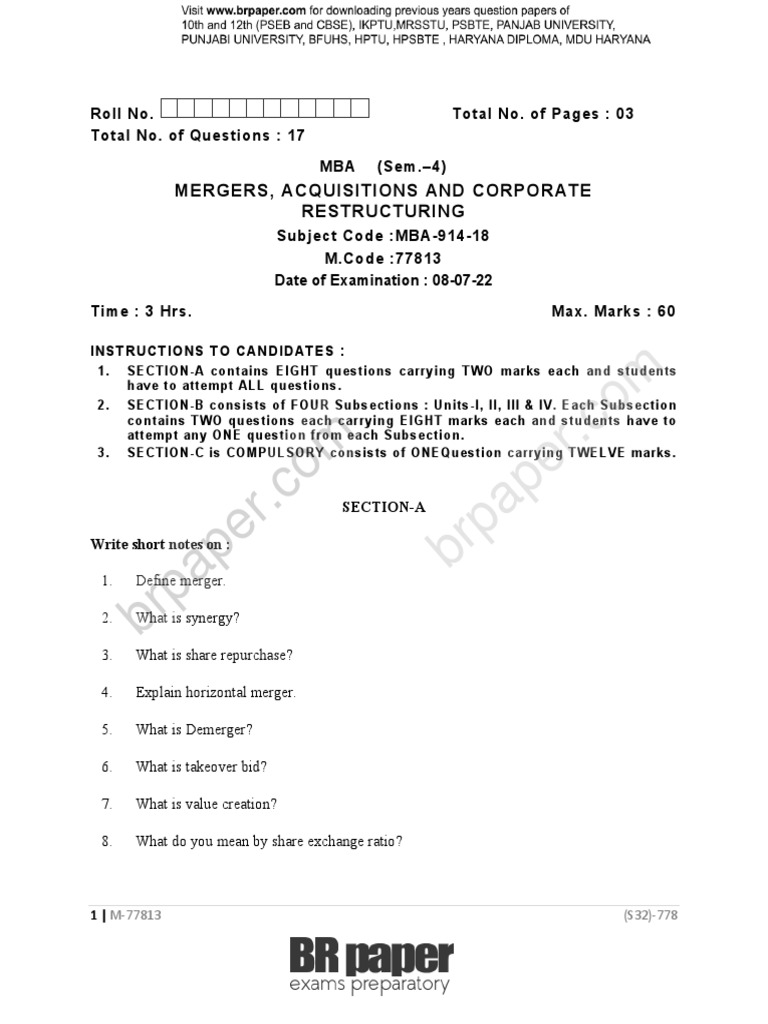 MACR (2nd) May2022 | PDF | Mergers And Acquisitions | Option (Finance)