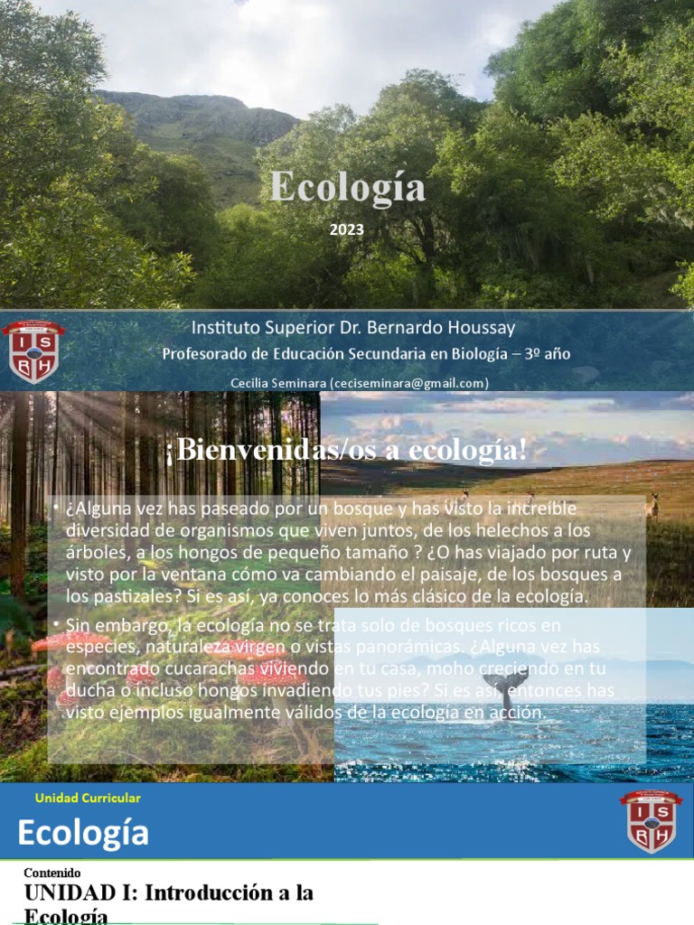 Clase 1 Ecologia | PDF | Ecosistema | Ecología