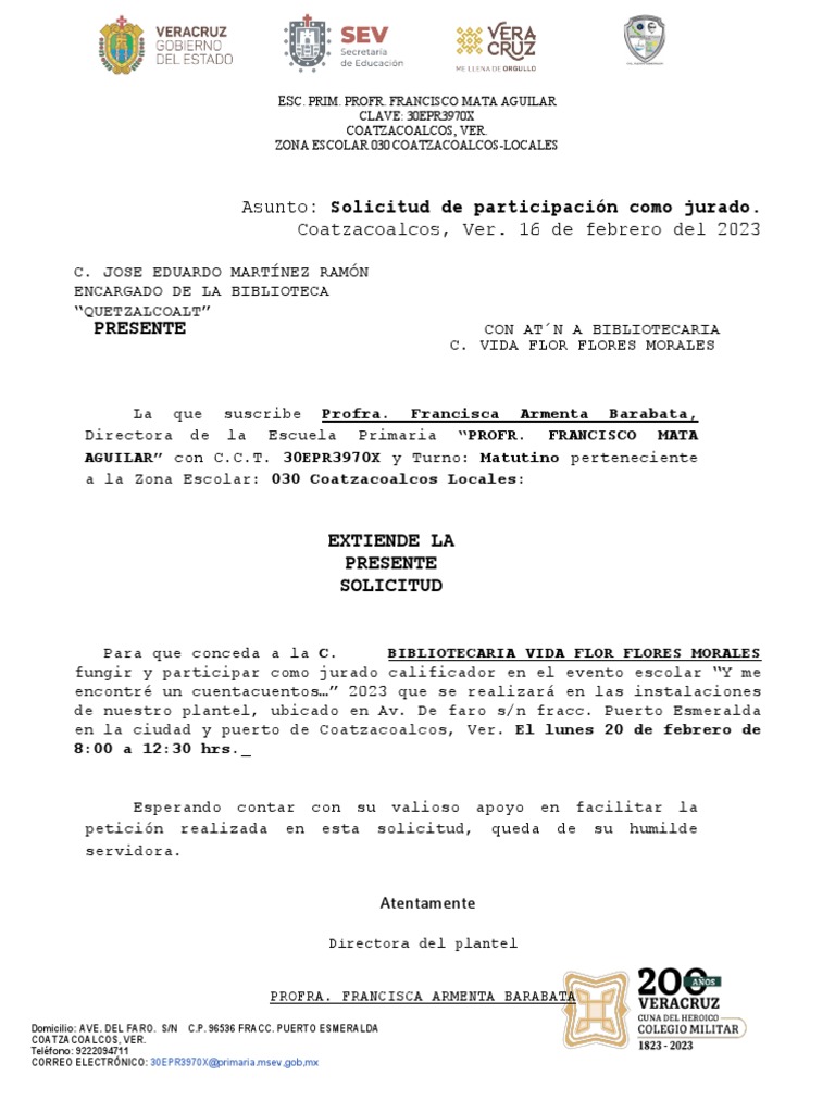 Solicitud Como Jurado | PDF