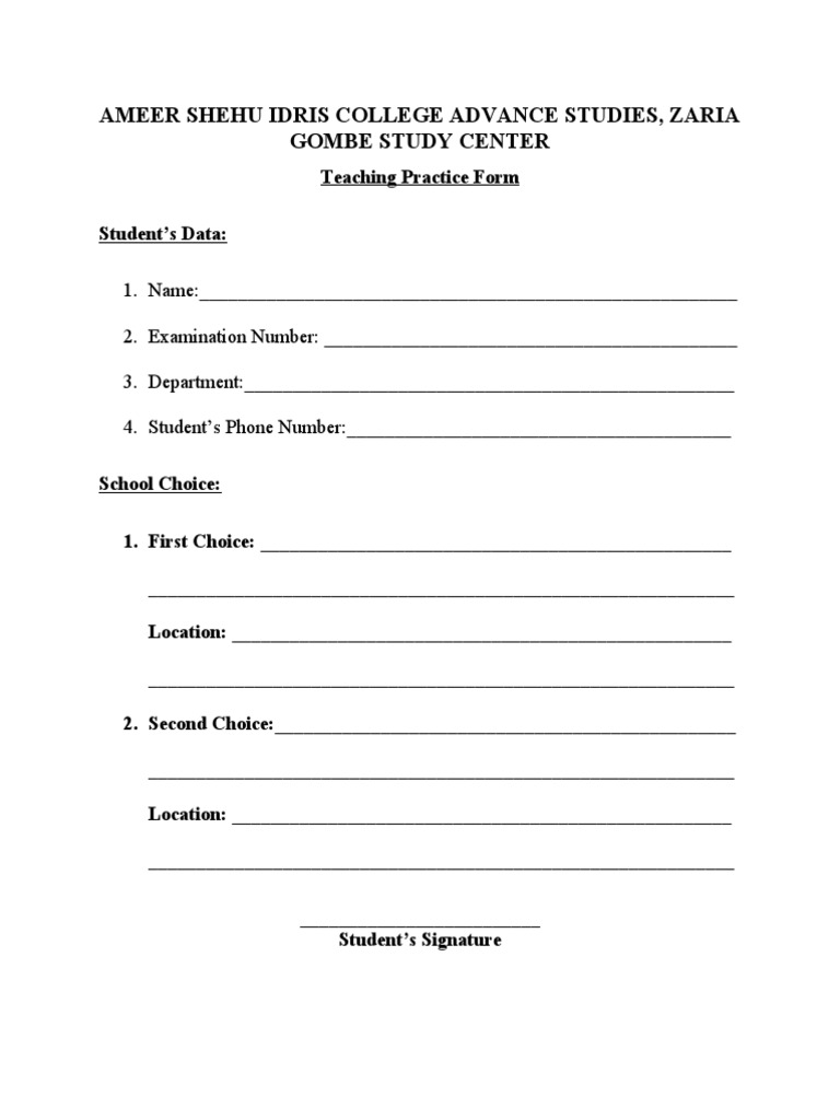 Ameer Shehu Idris College Advance Studies | PDF