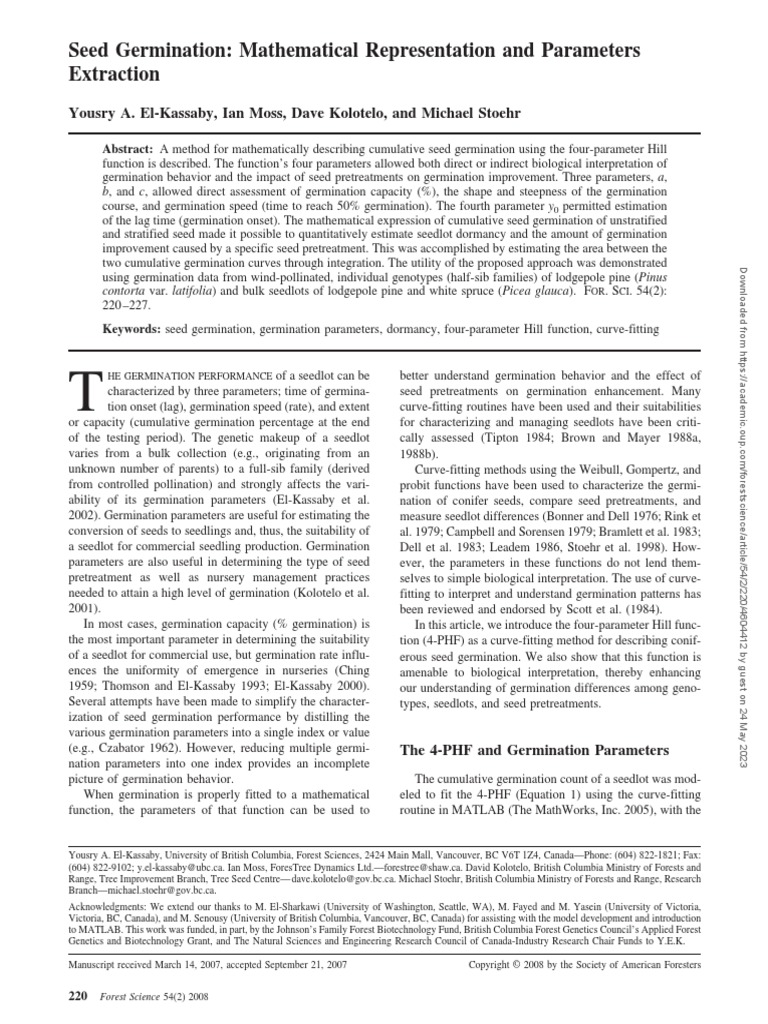 Seed Germination Paara | PDF | Seed | Germination