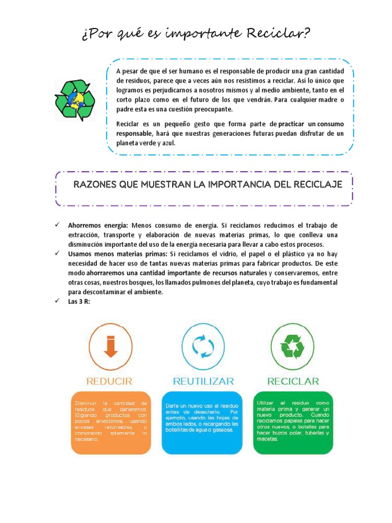 Por Qué Es Importante Reciclar | PDF