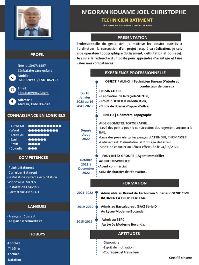 CV Christophe | PDF | Informatique