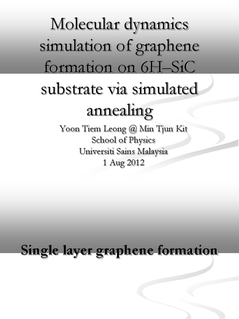 Molecular Dynamic Simulation of Graphene | PDF | Graphene | Crystal Structure
