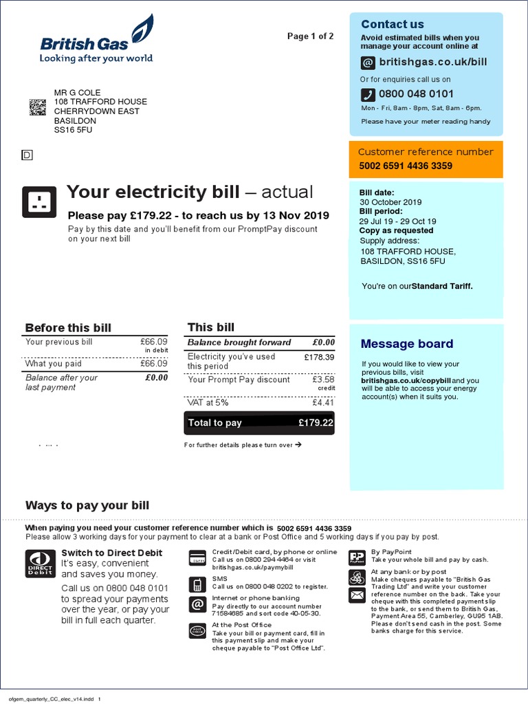 Utility Bill | PDF | Payments | Cheque