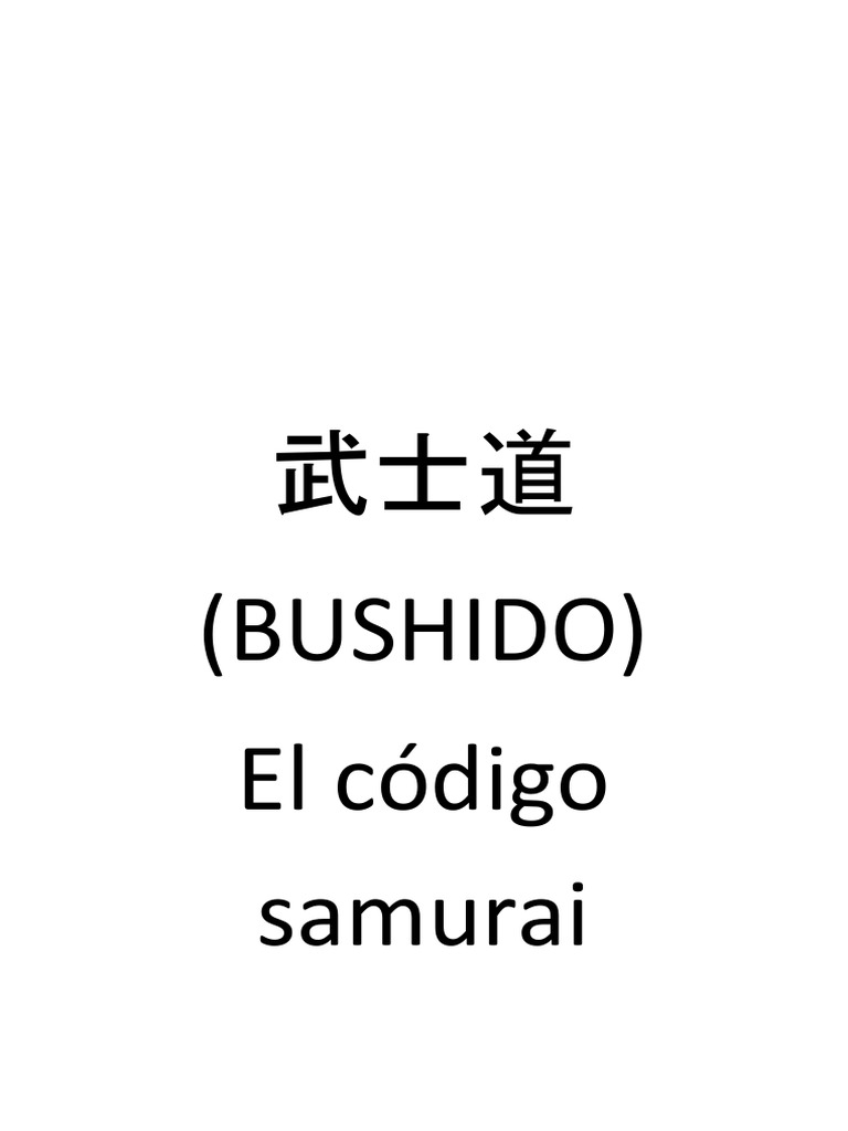 Bushido Original | PDF | Bushido | Samurai
