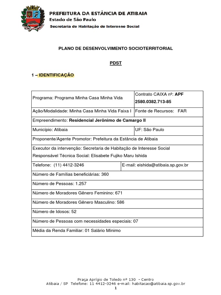 PDST Jerônimo II versão final 15032017 | PDF | São Paulo