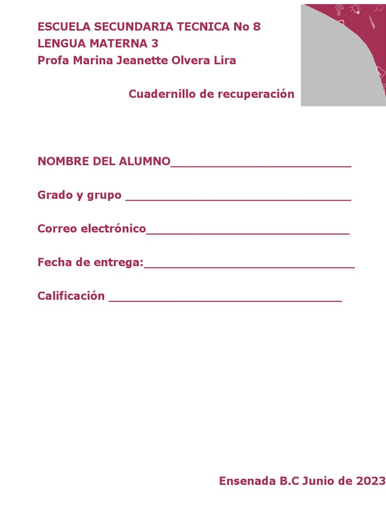 Cuadernillo 3ro | PDF | Lengua española | Estereotipos