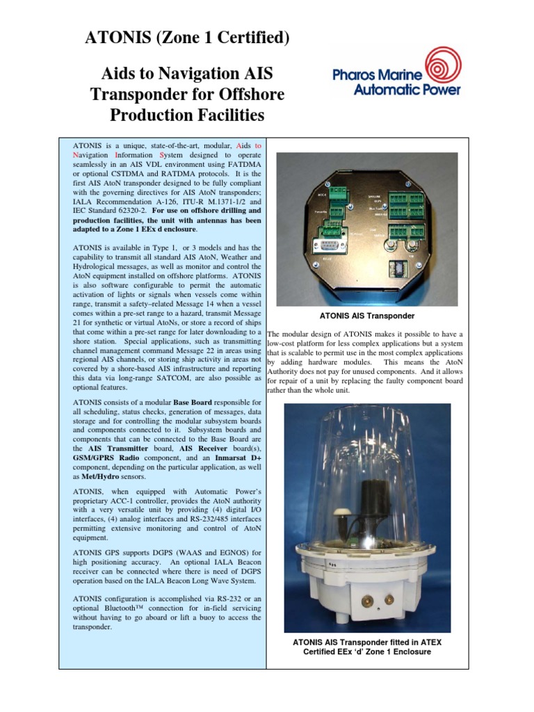 ATONIS AIS Transponder Cert. Added Rev. 1 | PDF | Computer Engineering ...