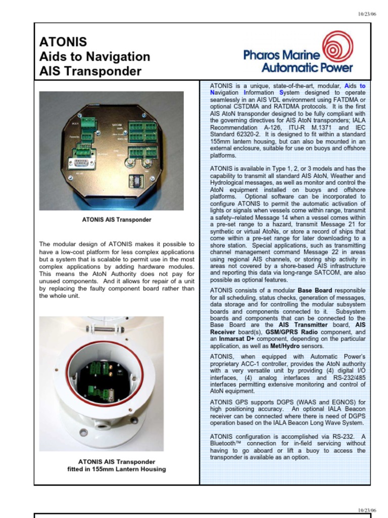 Pharos Atonis | PDF | Electronics | Radio