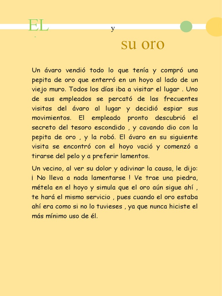 El Ávaro y la Pepita de Oro Robada | PDF
