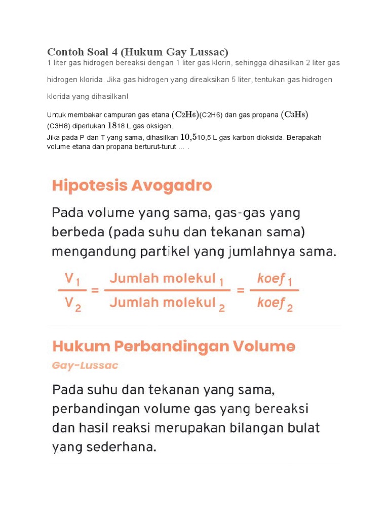 Gay Lussac Dan Avogadro | PDF | Kajian Bahasa Asing | Teknologi & Rekayasa
