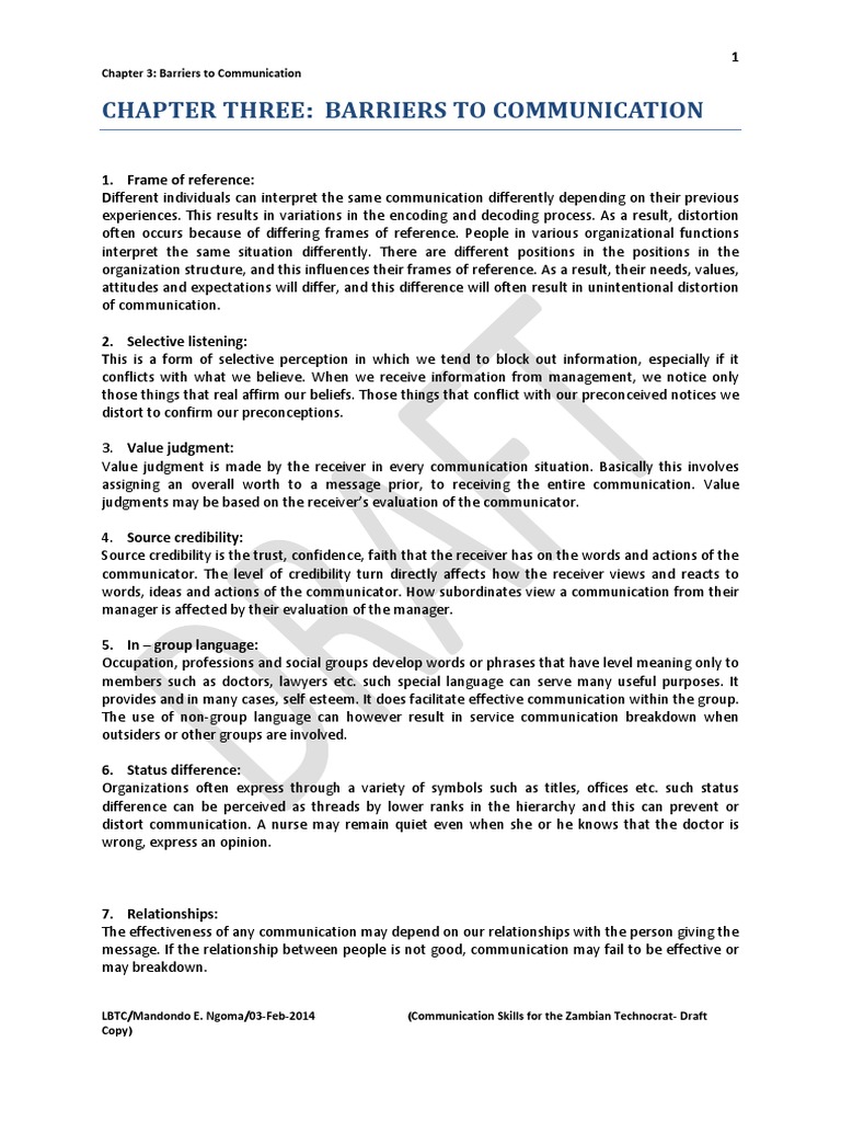 Understanding Communication Barriers | PDF | Communication | Credibility