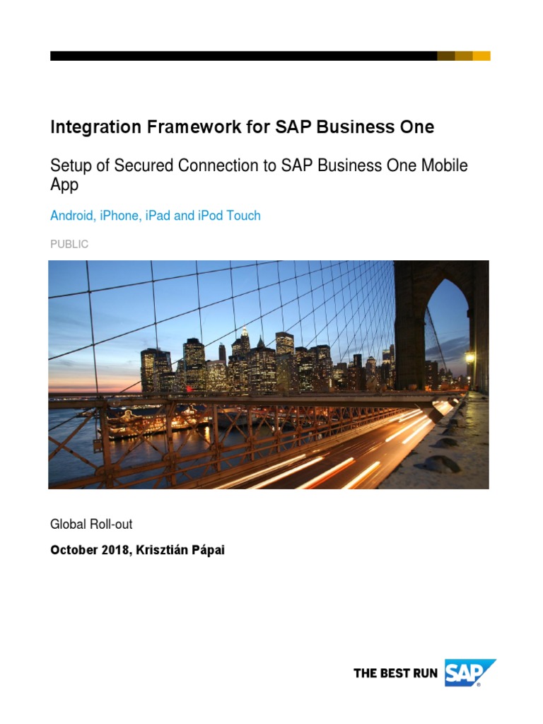 Setup Secured Connectivity To SAP Business One Mobile App | PDF | Mobile App | Ios
