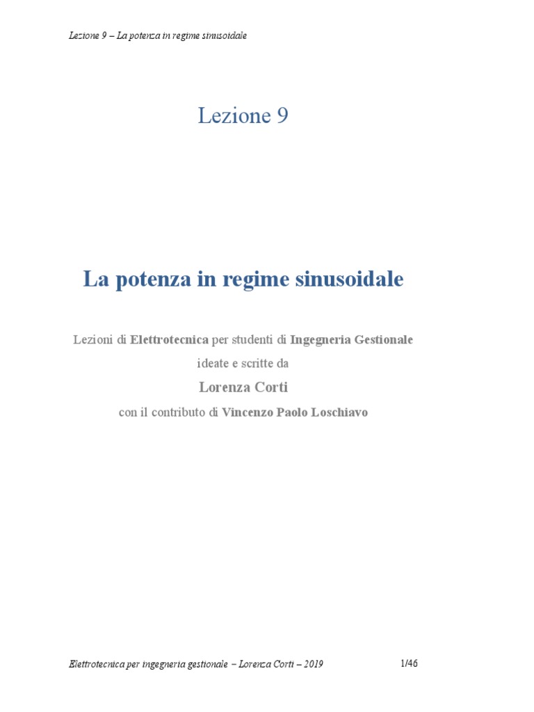 Lezione 9 | PDF