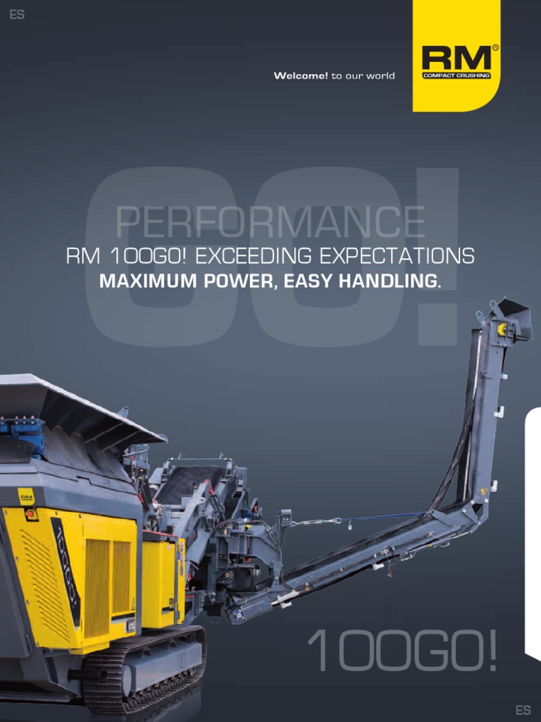 Trituradora RM 100GO! de alto rendimiento | PDF | Hormigón | Reciclaje