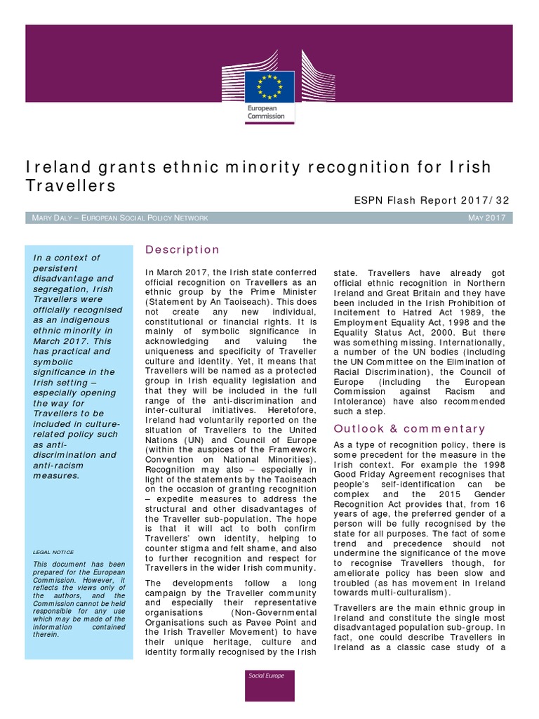 Ireland Recognizes Irish Travellers as Ethnic Minority | PDF