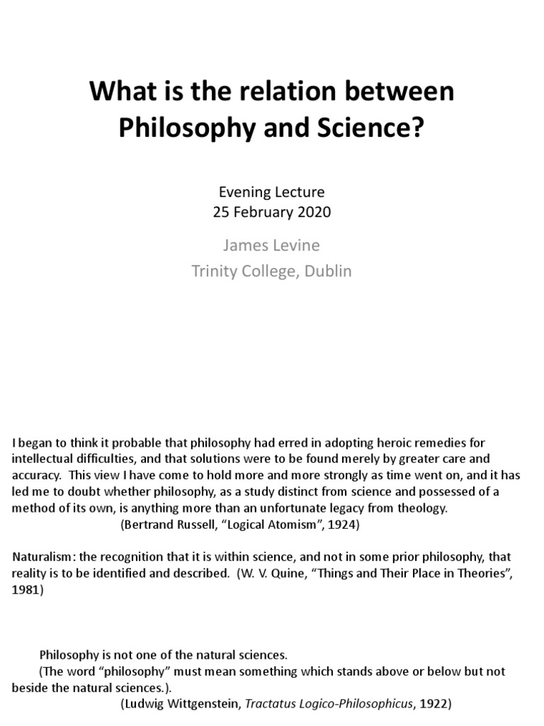 What Is The Relation Between Science and Philosophy | PDF | Science ...