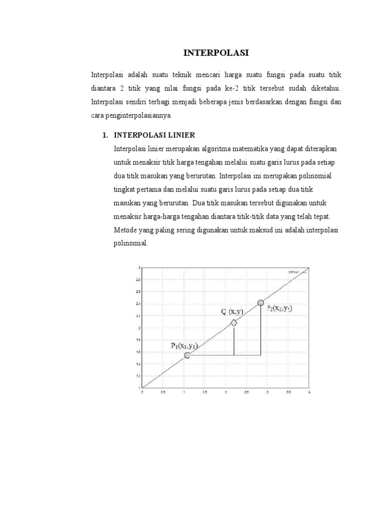 Interpolasi Linier: Metode dan Contoh | PDF