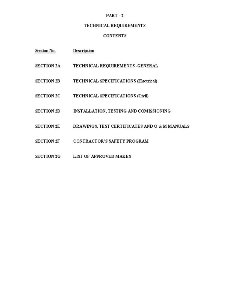 2.-Vol I Tender-Specifications | PDF