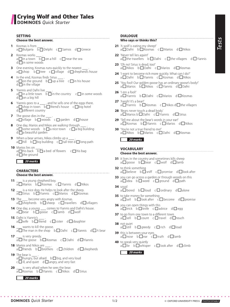 Crying_Wolf_and_Other_Tales_-_Tests | PDF