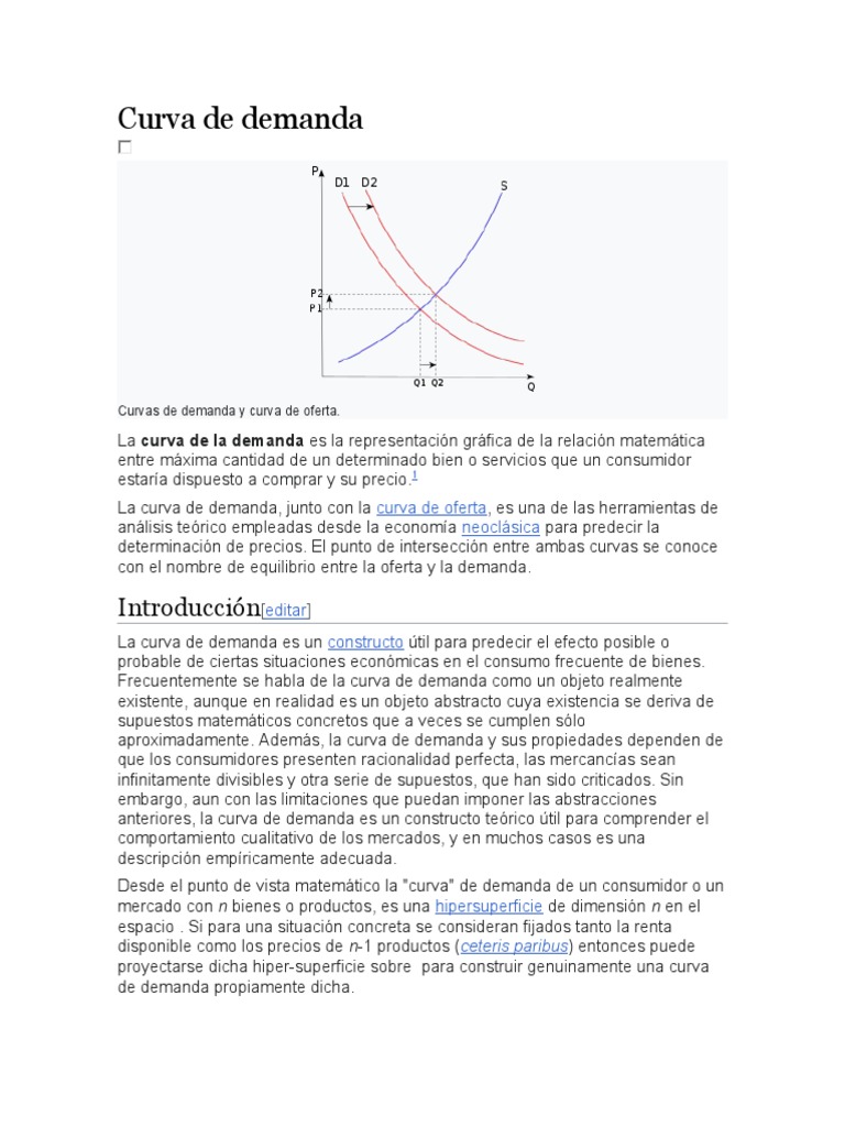 Curva de Demanda | PDF | Curva de demanda | Oferta y demanda