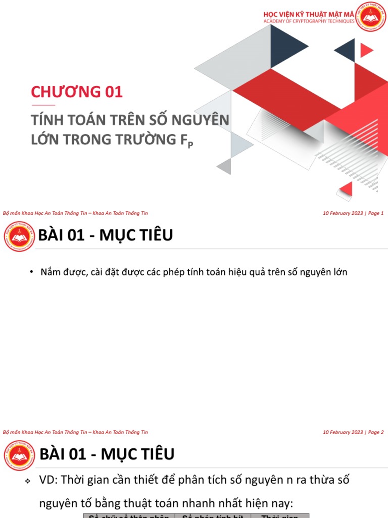 Thuat - Toan - Trong - ATTT - Bai - Giang - C1 | PDF
