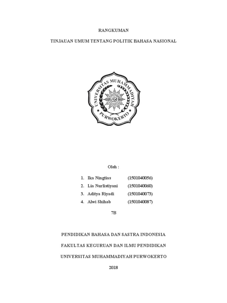 Politik Bahasa Nasional di Indonesia | PDF