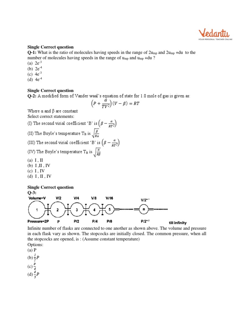 Gaseous State | PDF | Gases | Pressure