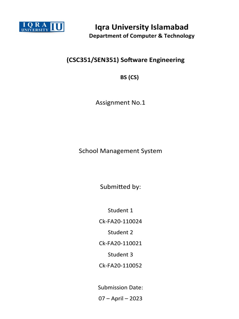 SE Assignment 01 Updated | PDF | User (Computing) | Databases