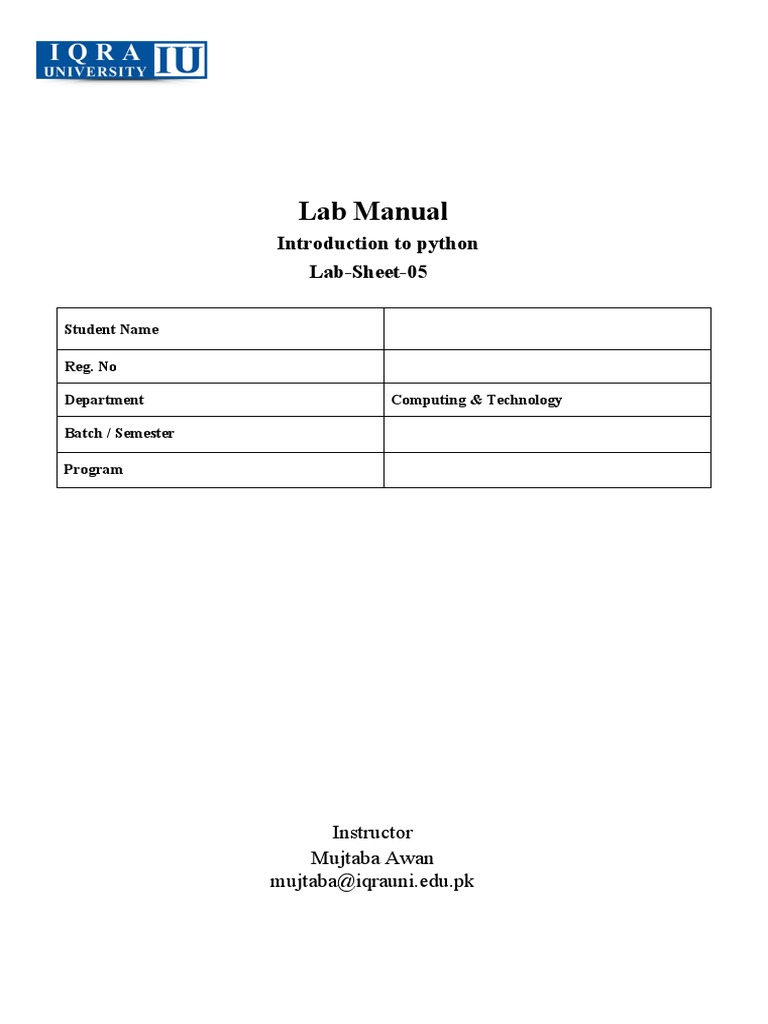 Lab Sheet 05 | PDF