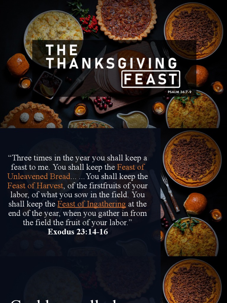 Biblical Feasting and Thanksgiving | PDF | Jesus | Gospel Of John