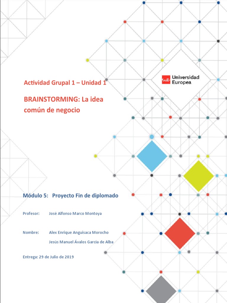 Actividad 1 - FICHA BRAINSTORMING Final | PDF | Lluvia de ideas