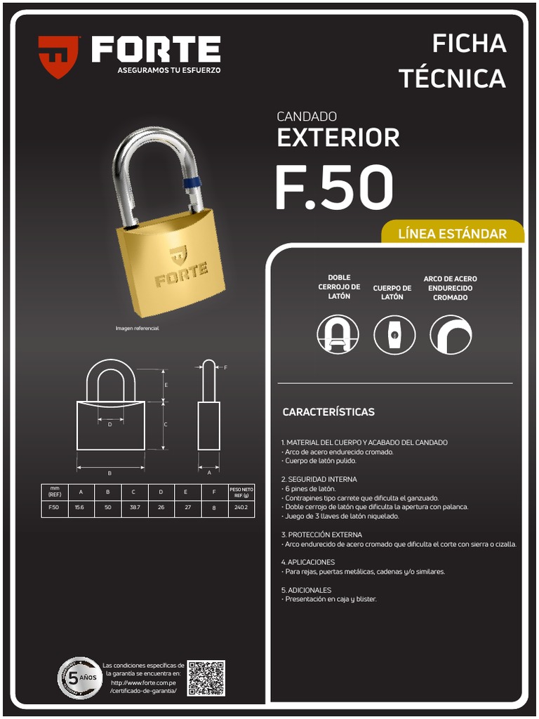 Candado de Exterior: Seguridad y Materiales | PDF | Rieles