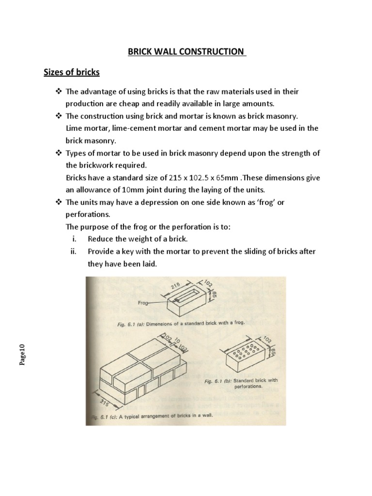 Brick Wall Construction Techniques | PDF | Technology & Engineering