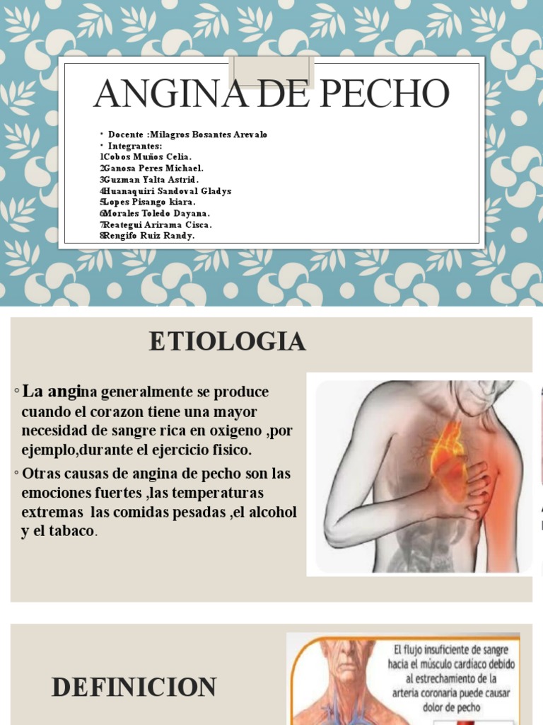 Angina de Pecho | PDF | Enfermedades y trastornos humanos | Medicina ...
