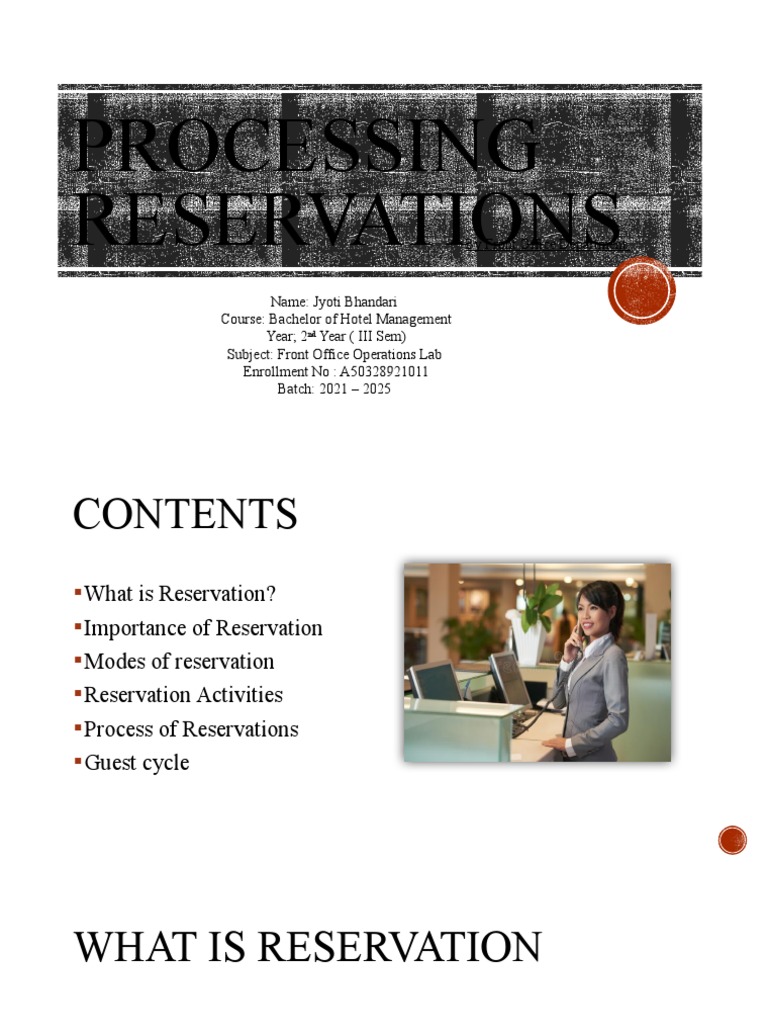 Processing Reservations by Front Office | PDF | Telecommunications | Communication