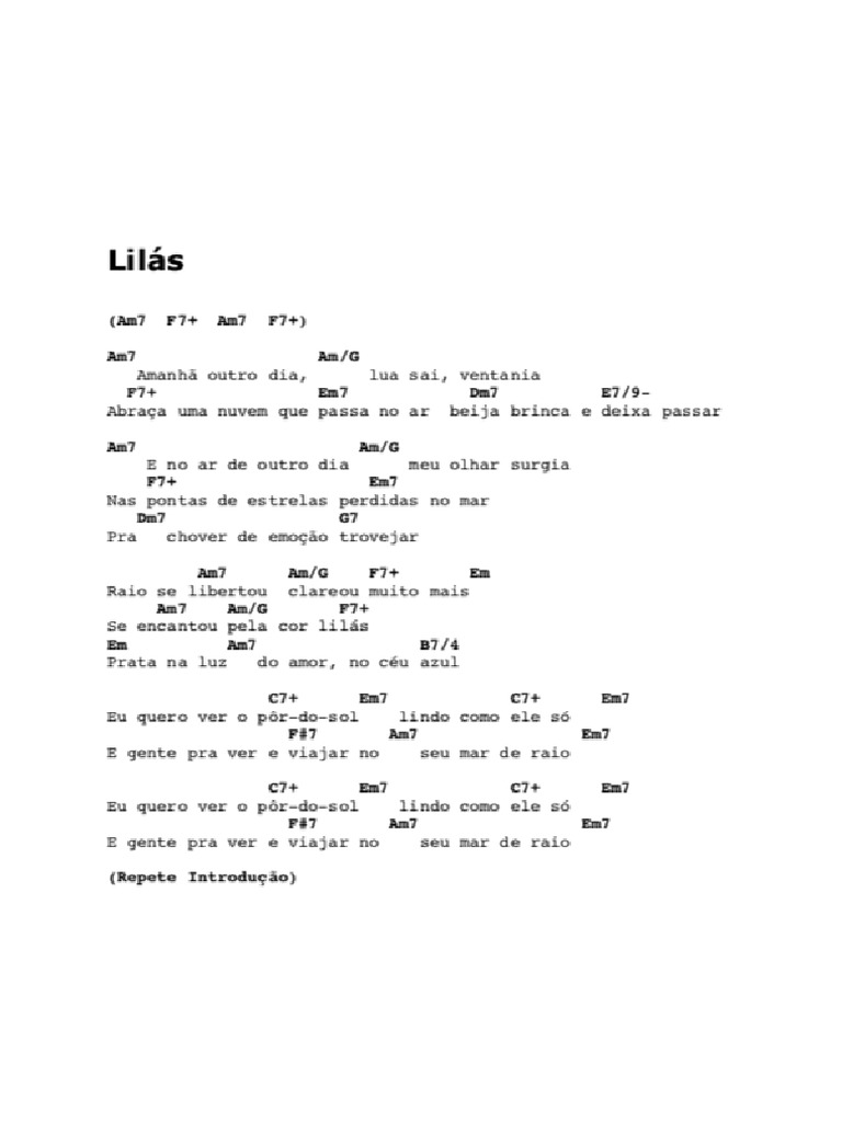 Lilás (Cifra) | PDF