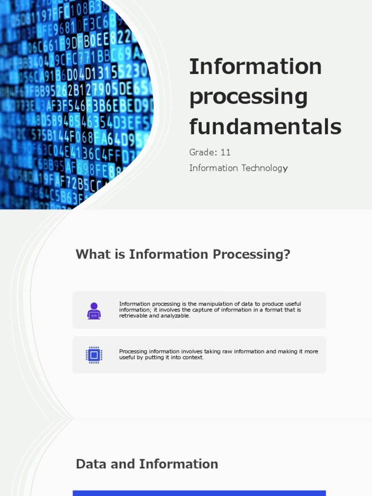 Information Processing PowerPoint | PDF | Information | Data