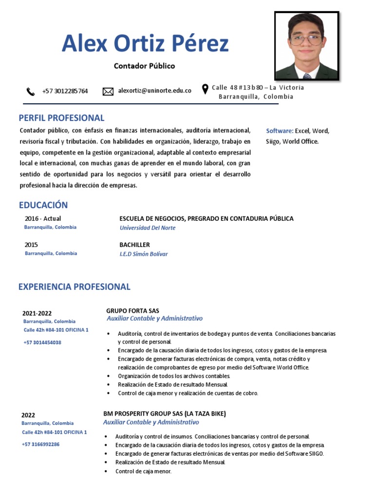 Curriculum Vitae Alex Ortiz | PDF