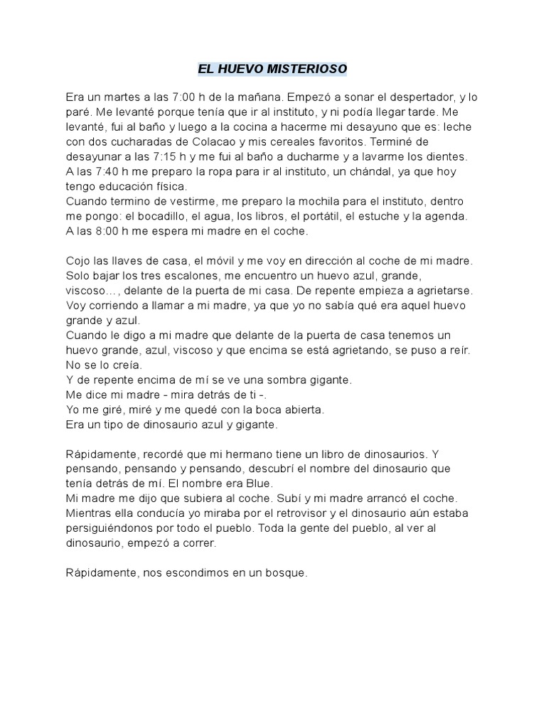 El Huevo Misterioso | PDF