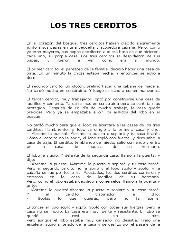 Los Tres Cerditos Pdf