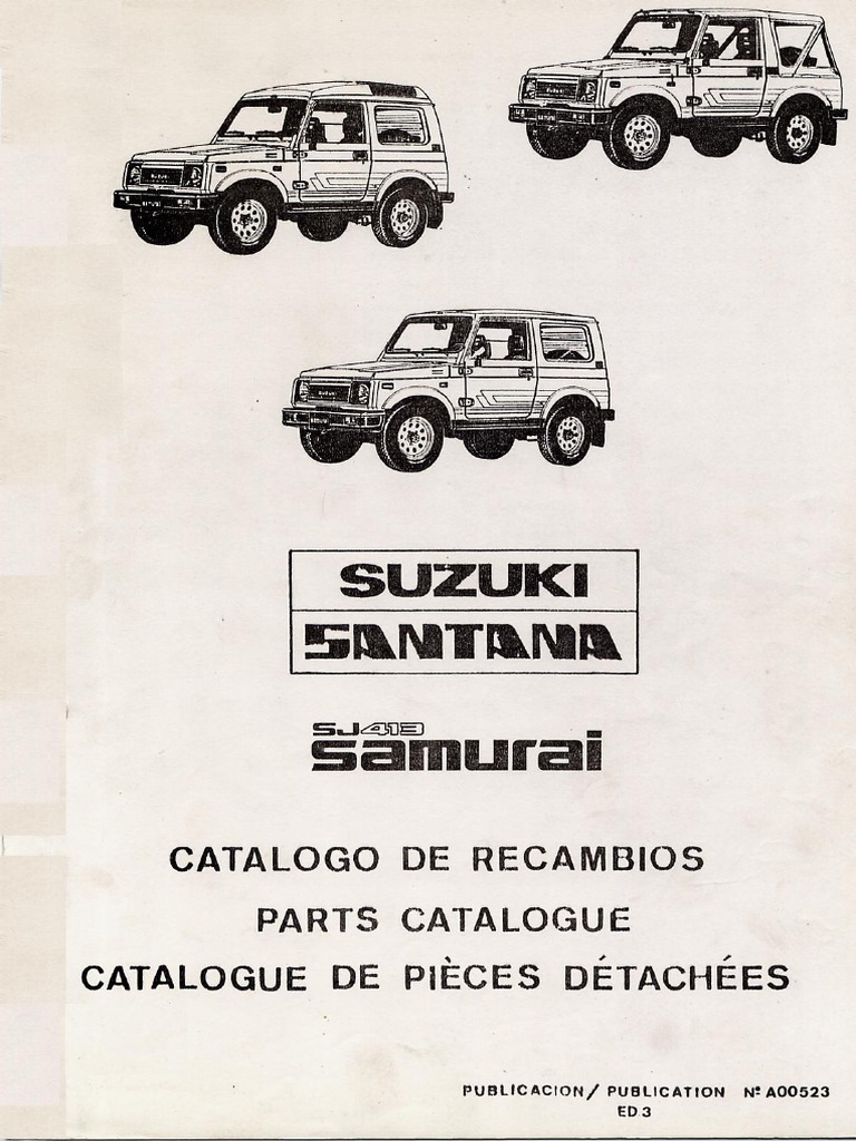 Suzuki - Samurai SJ413 - Catalogue Pièces Détachées ES EN FR | PDF